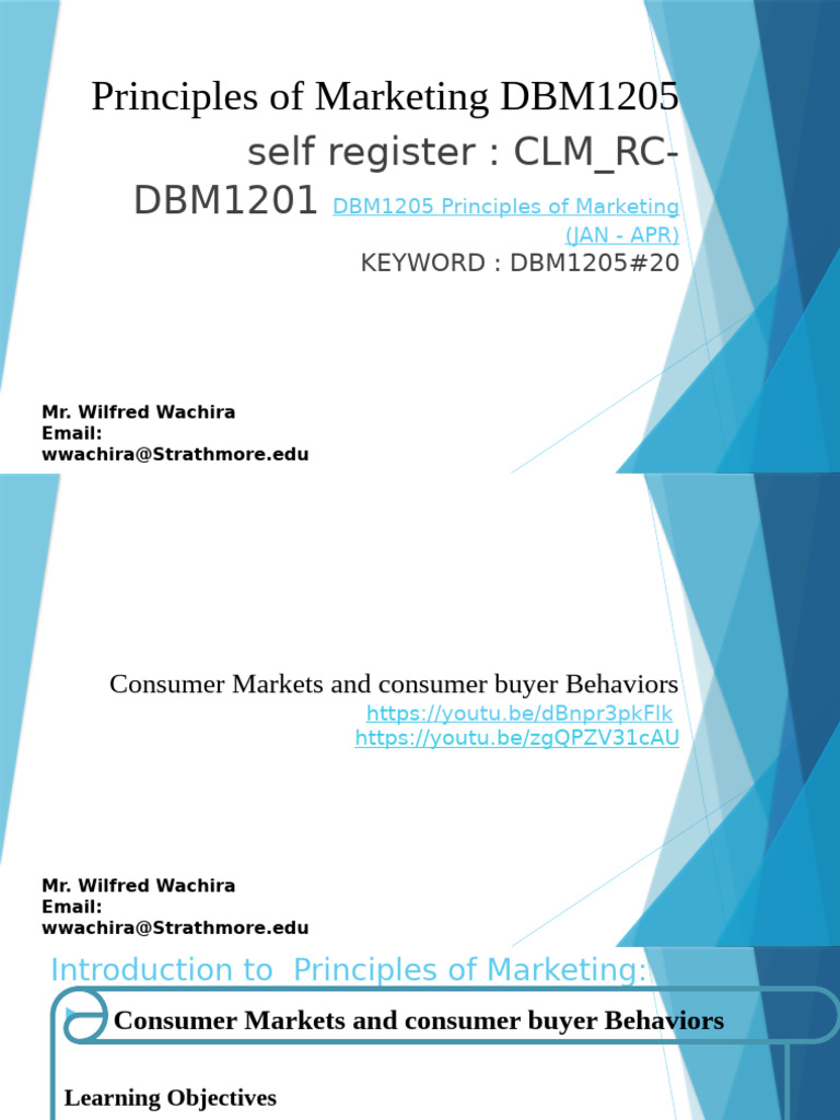 Principles of Marketing - Consumer Markets and Consumer Buyer Behaviors ...