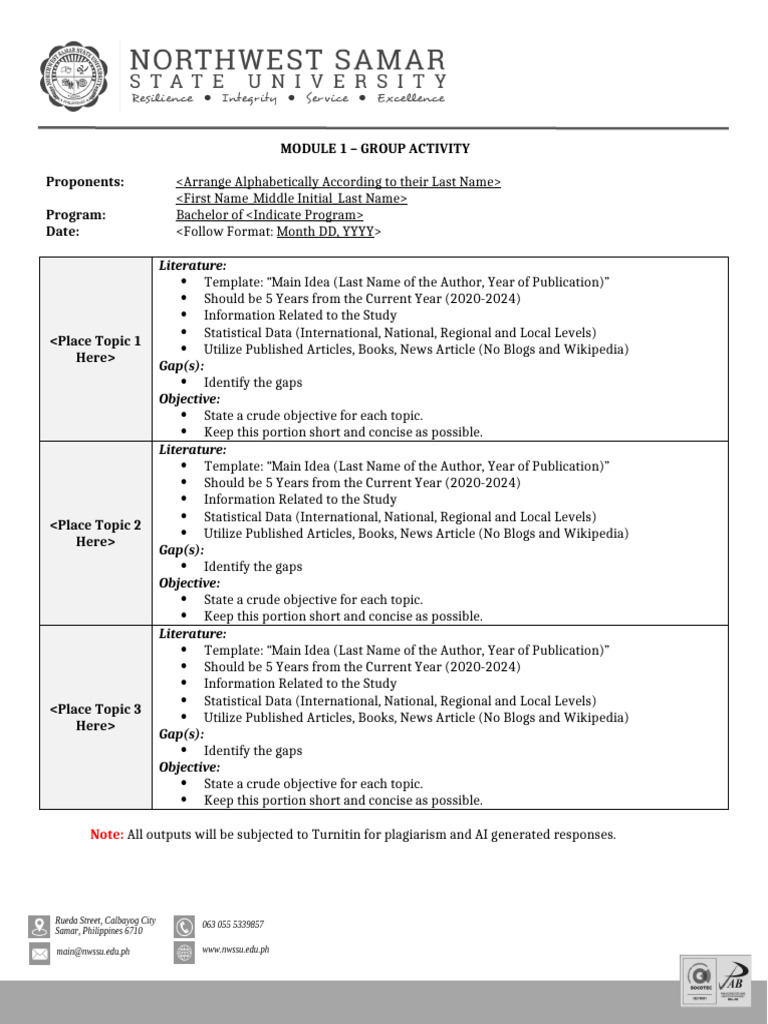 Group Activity Module for Bachelor Program | PDF | Computing