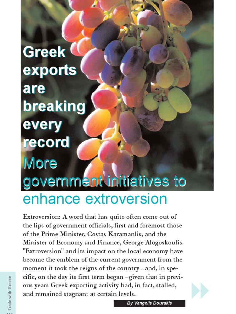 Greek Exports Are Breaking Every Record | PDF | Greece | Exports