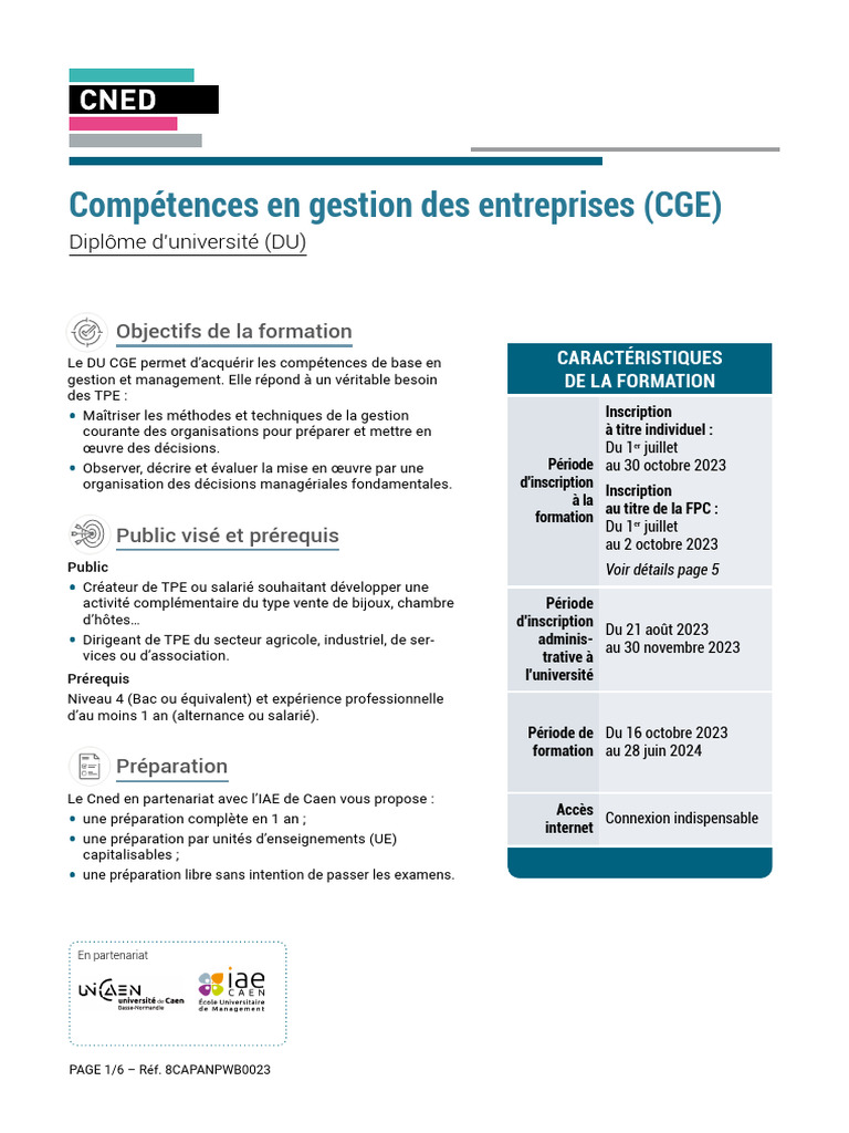 Cned Cge Doc23 | PDF