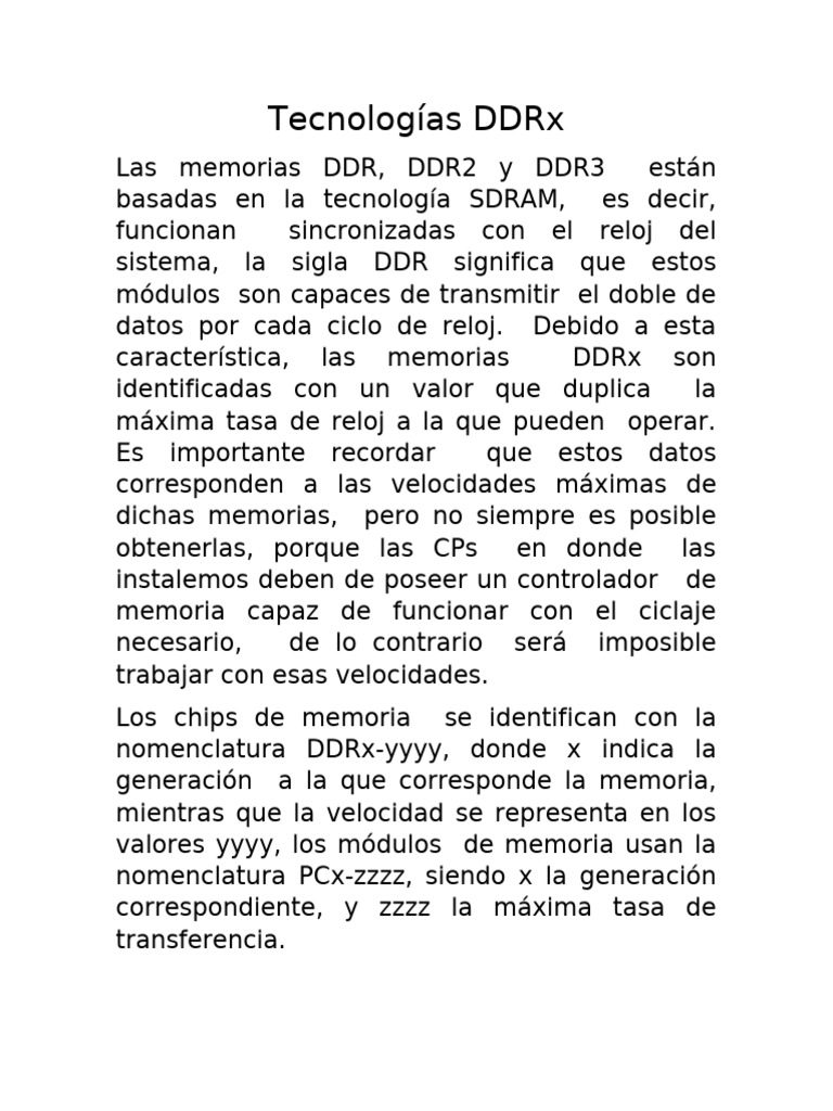 Tecnologías DDRX | PDF