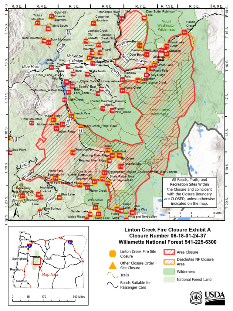 Linton Creek Fire Area Closure | PDF