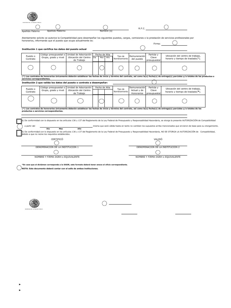 Guia Formato Compatibilida Empleo | PDF