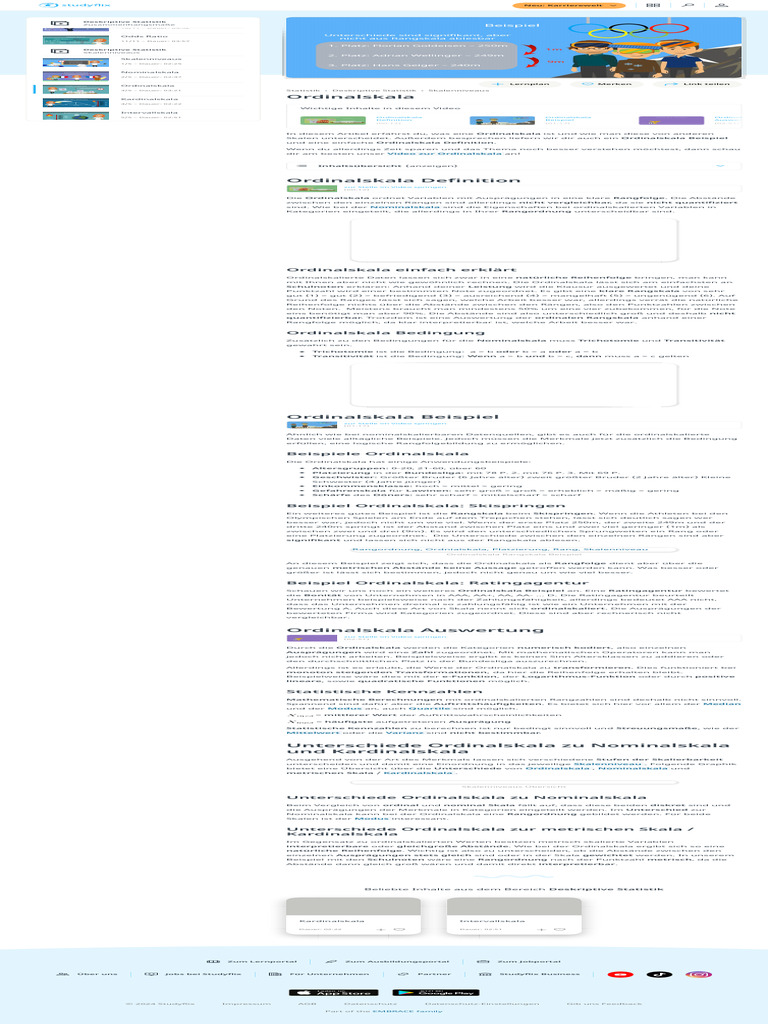 Ordinalskala Definition Und Beispiele (Mit Video) | PDF