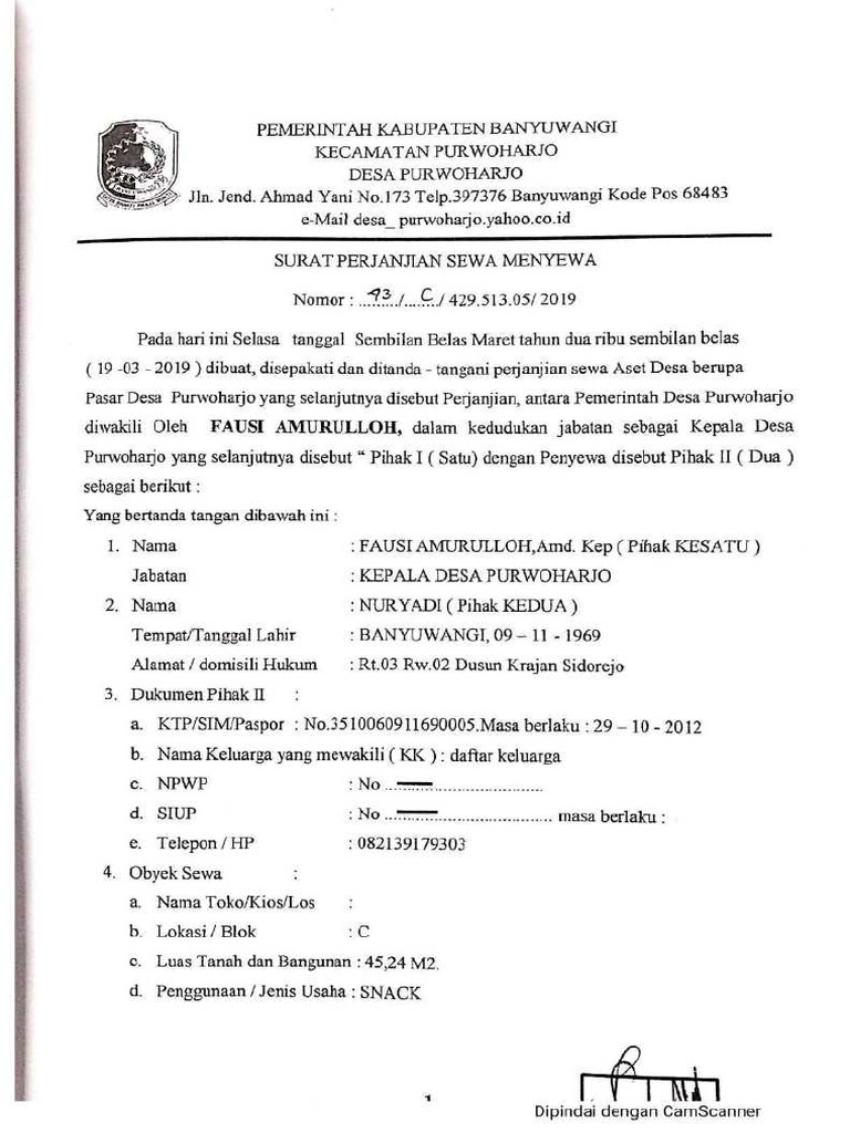 PERJANJIAN SEWA PASAR Compressed Compressed 11zon | PDF