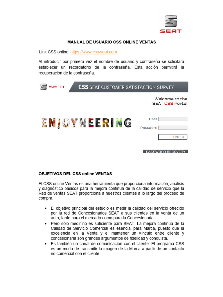 Anexo 1 manual CSS VENTAS | PDF