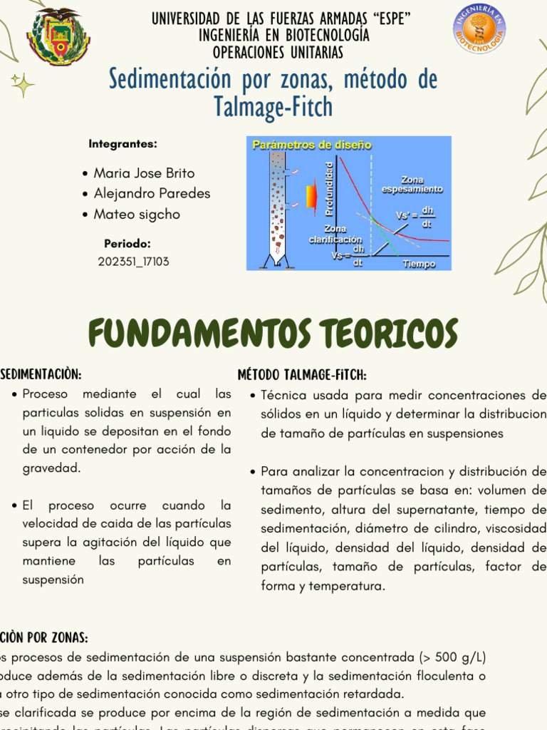 Sedimentaicon Por Zonas Talmage Fitch | PDF