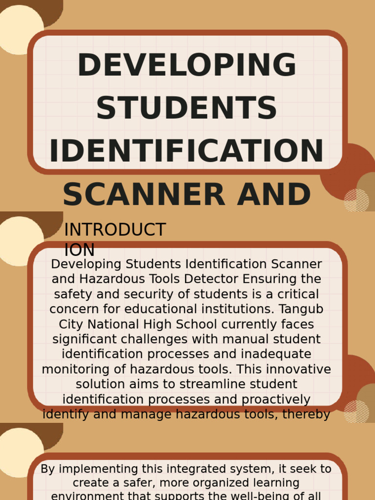 Developing Students Identification Scanner and Hazardous Tools Detector ...