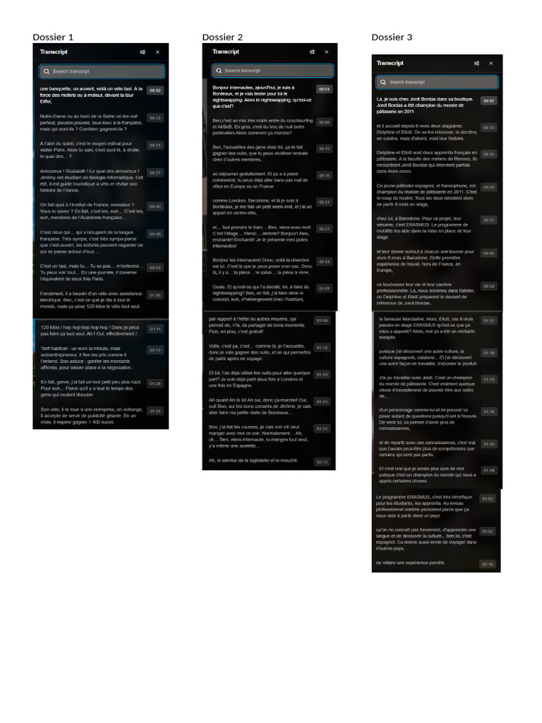 Cosmopolite 2 Video Transcriptions | PDF