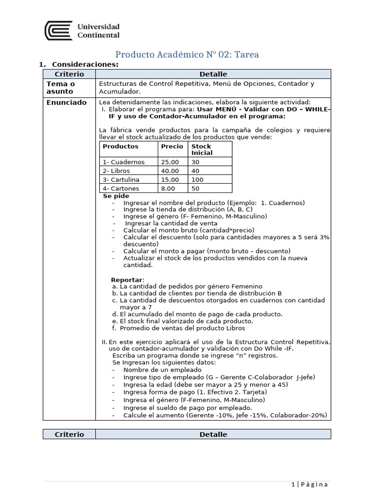 PA 02 Fundamentos Programacion | PDF | Algoritmos | Ciencias de la Computación