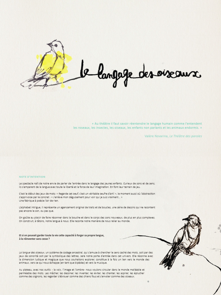 Le Langage Des Oiseaux | PDF