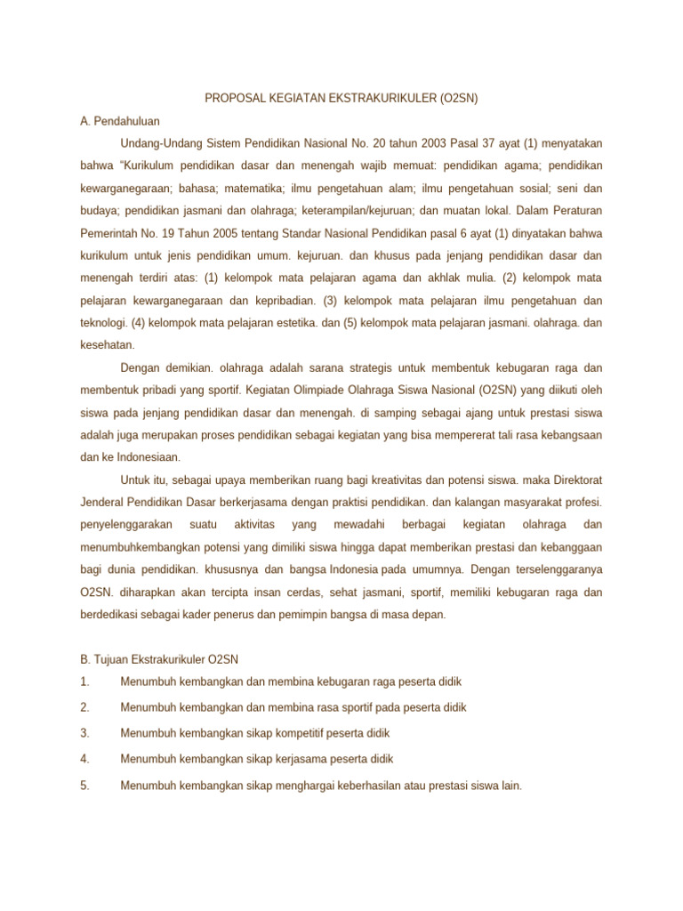 Proposal Kegiatan O2sn 2024 | PDF