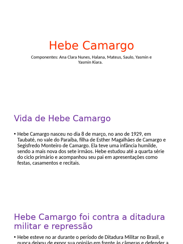 Hebe Camargo | PDF
