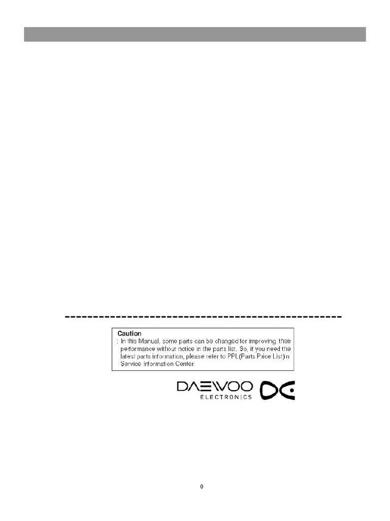 Daewoo TV E2024B Service Manual | PDF | Computing | Electronics