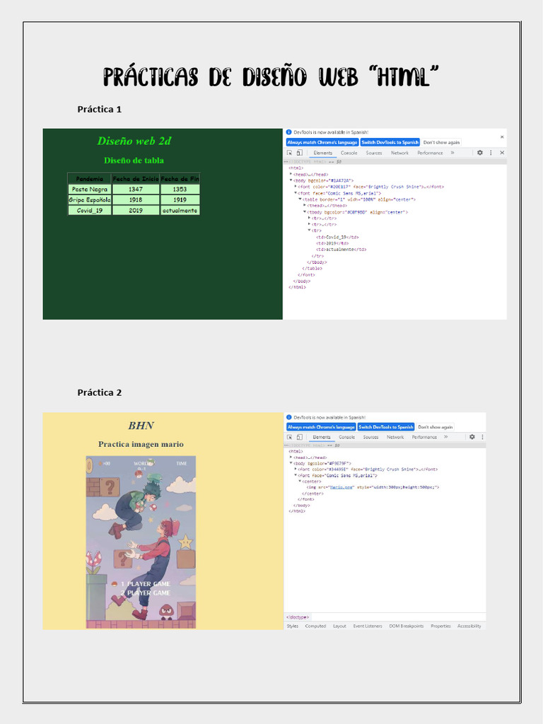 Actividades HTML | PDF
