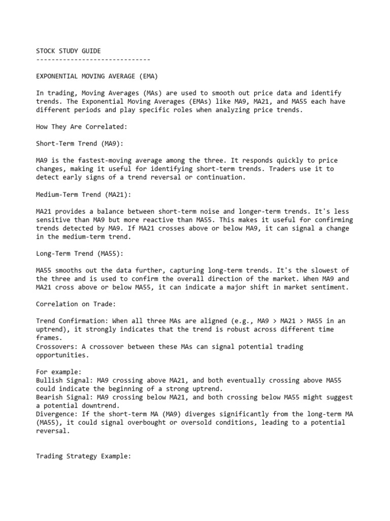 Stock Trade - Exponential Moving Avg Aka Ema | PDF