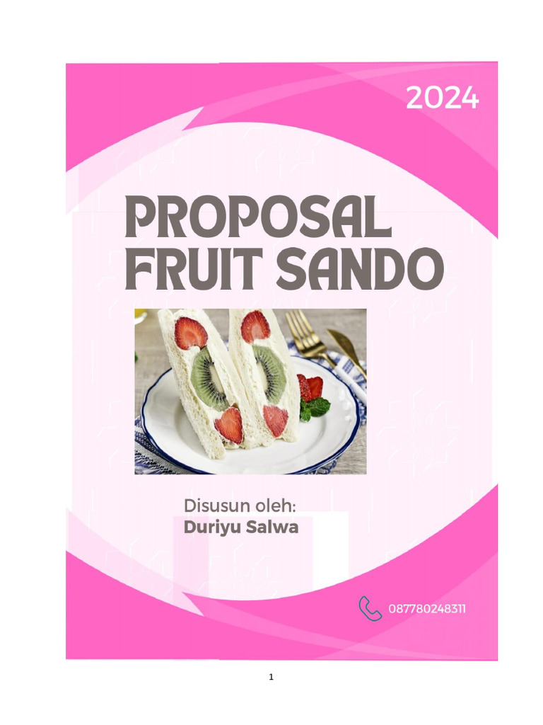 Proposal Fruit Sando | PDF