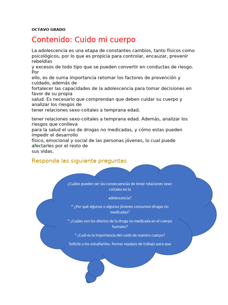 Cuido Mi Cuerpo | PDF