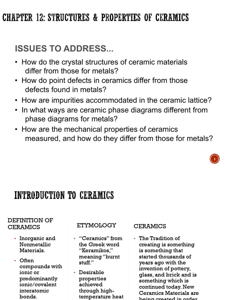Structure and Properties of Ceramics Material. | PDF