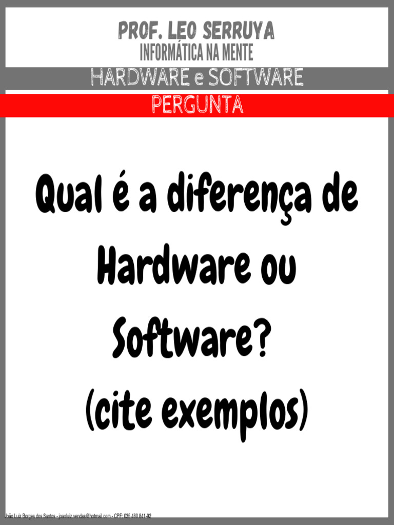 Hardware e Software | PDF