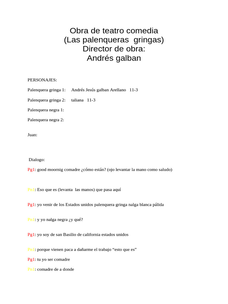 Obra de teatro comedia | PDF