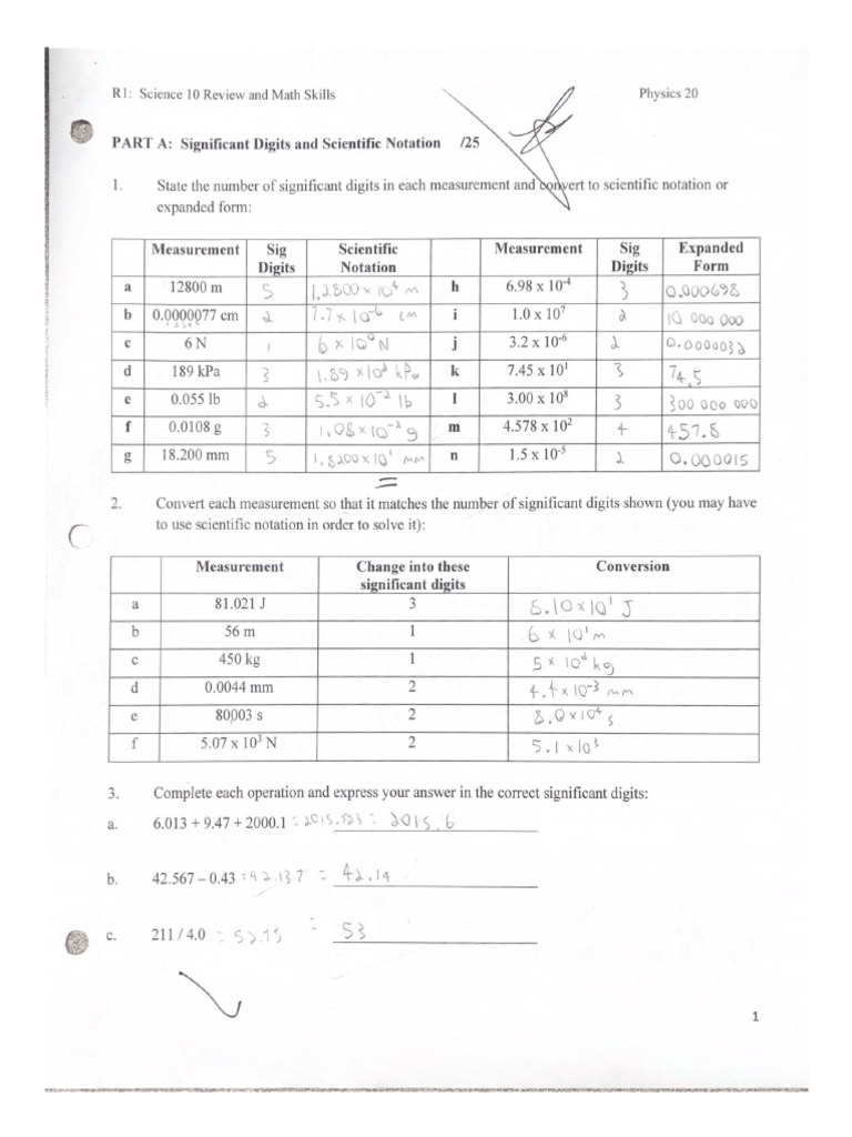 RI Science 10 Review and Math Skills | PDF