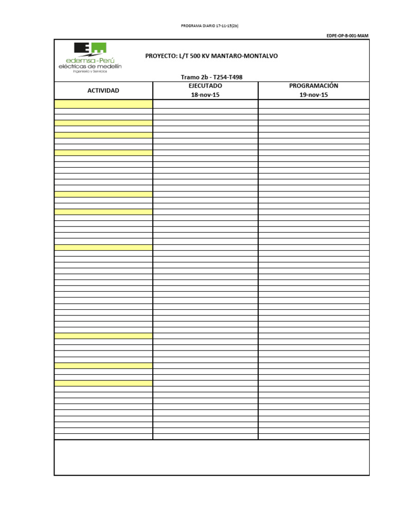 Programación Diaria 19112015 | PDF