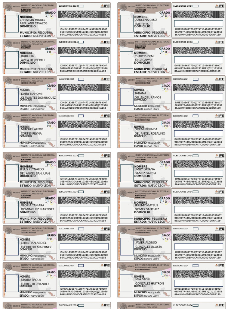 Credencial de Elector Tabloide | PDF