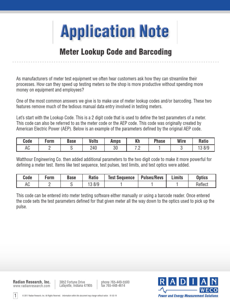 Barcoding Meter Lookup | PDF