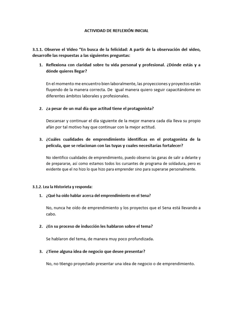 Actividad de Reflexión Inicial | PDF