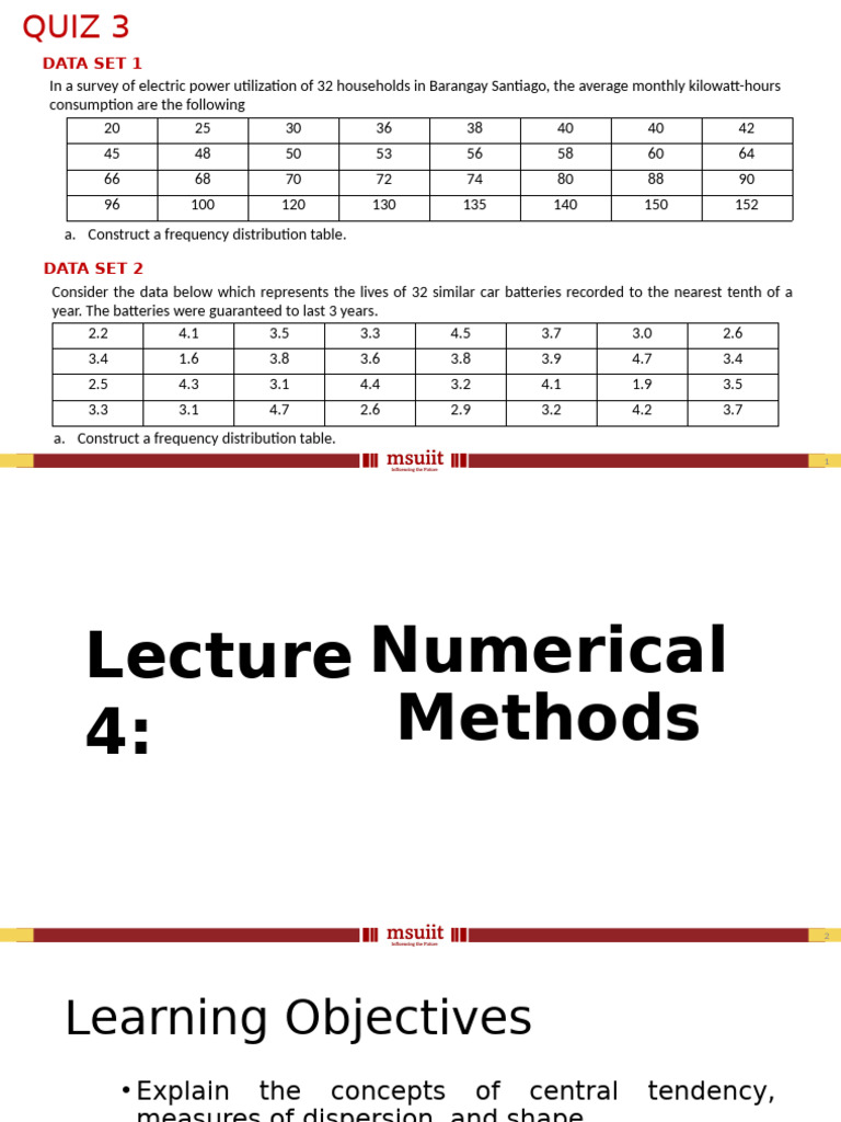 Lecture 4 Numerical Methods (1) | PDF