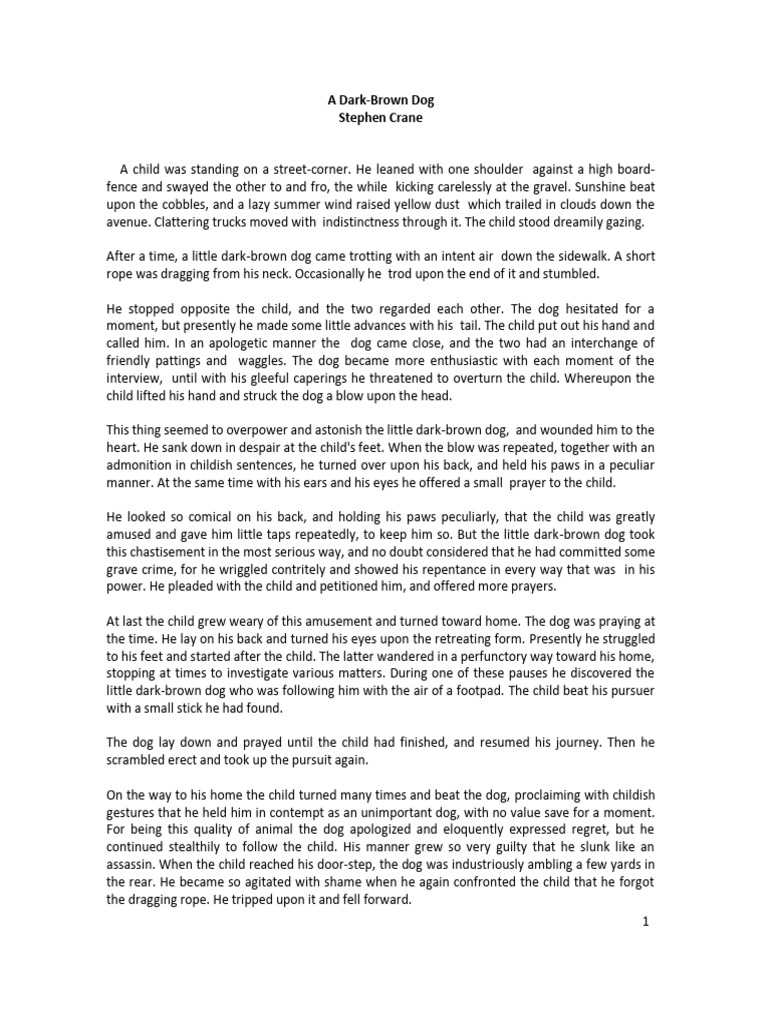 A Dark Brown Dog | PDF