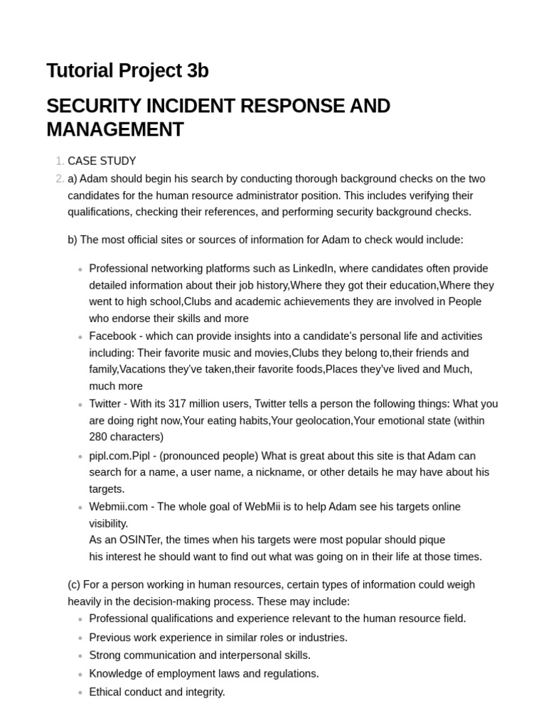 Tutorial Project 3b | PDF