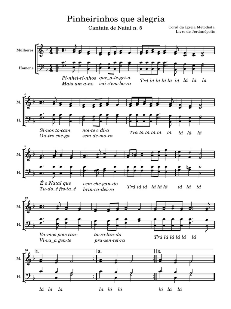 Pinheirinhos Que Alegria | PDF