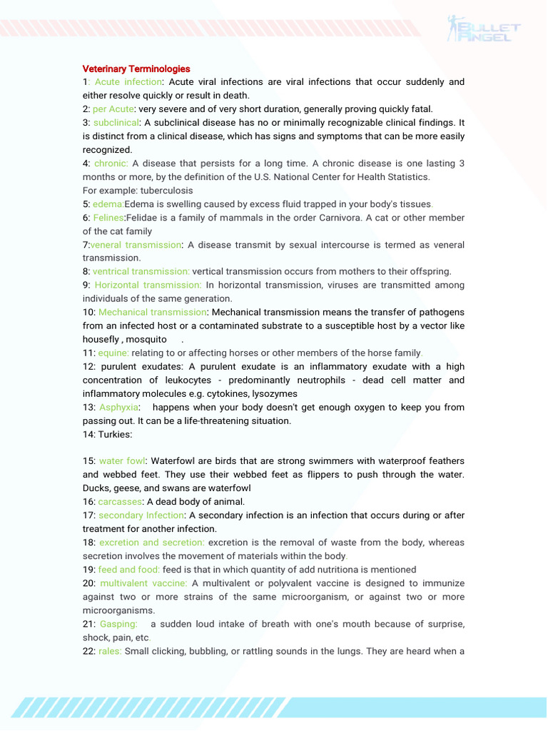 Essential Veterinary Terminologies Guide | PDF | Science & Mathematics ...