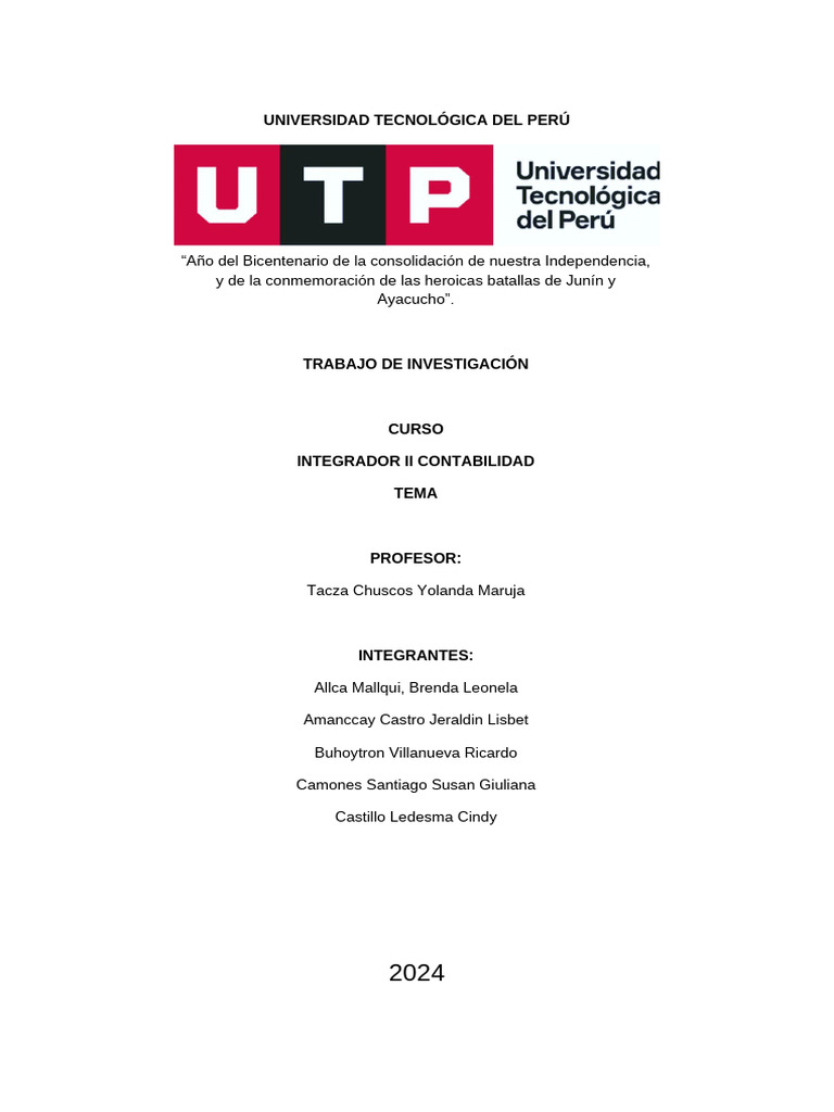 Ta1 Integrador Ii Word | PDF