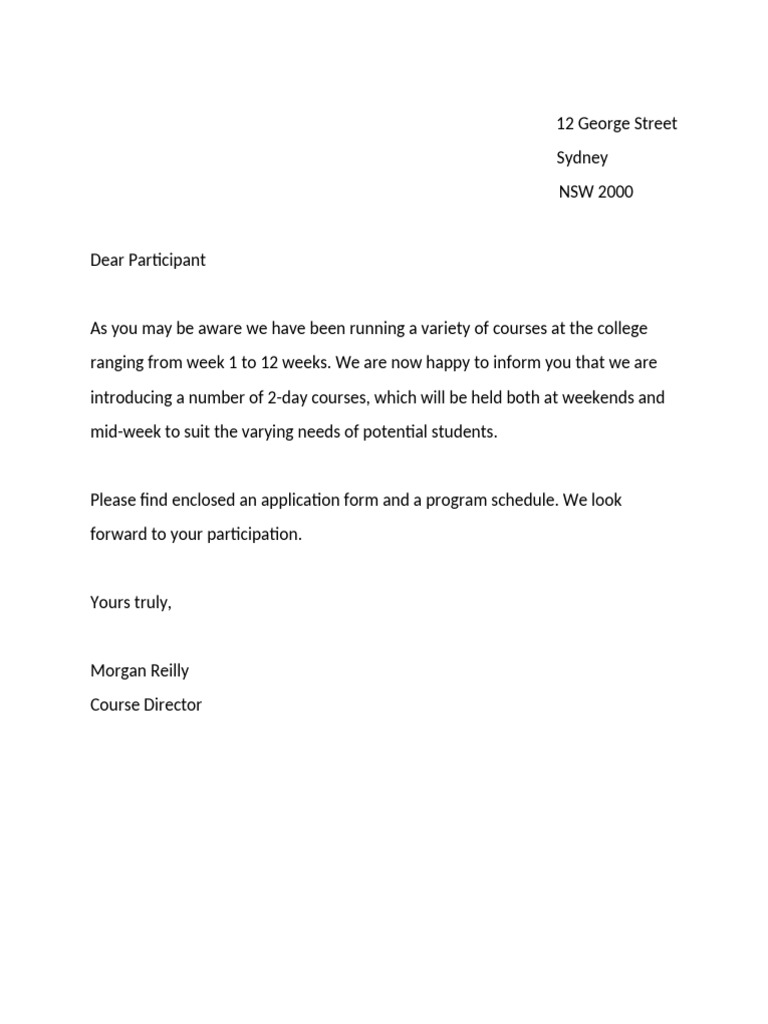 Course Letter | PDF