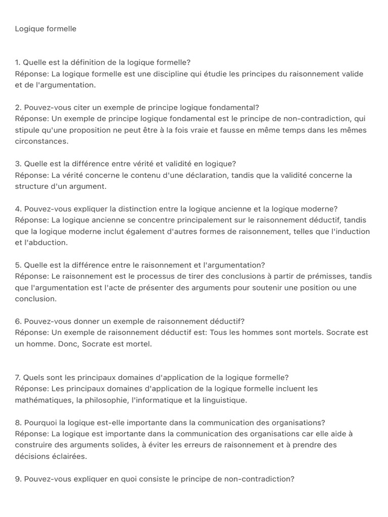 Logique Formelle | PDF