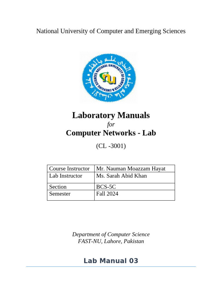 Lab Manual 03 - BCS-5C | PDF