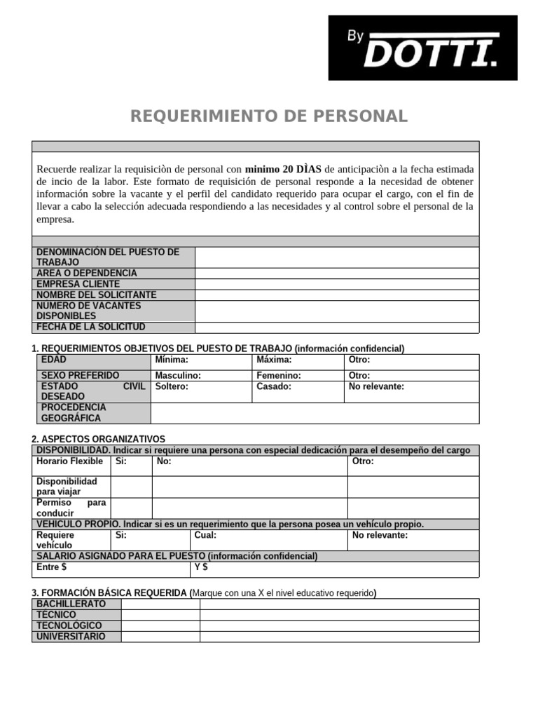 Formato Requerimiento | PDF