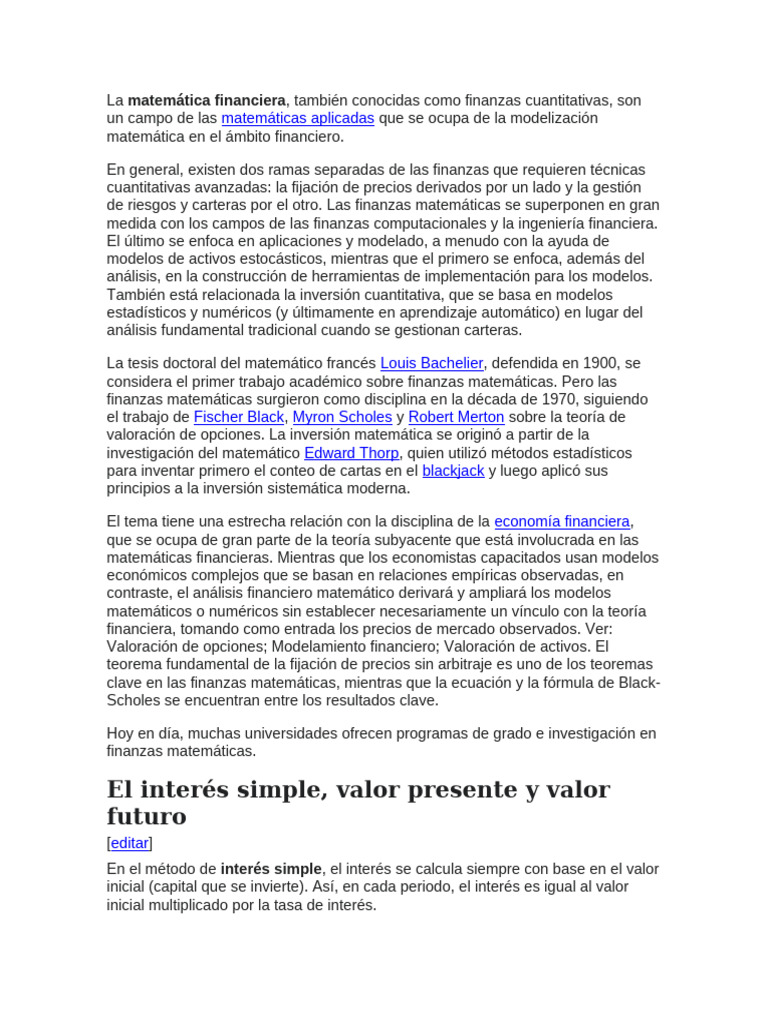 Matematica Financiera Pdf