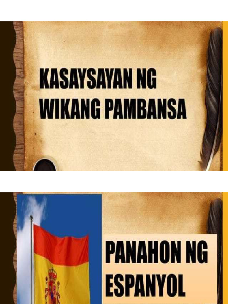 Kasaysayan NG Wikang Pambansa Kastila | PDF