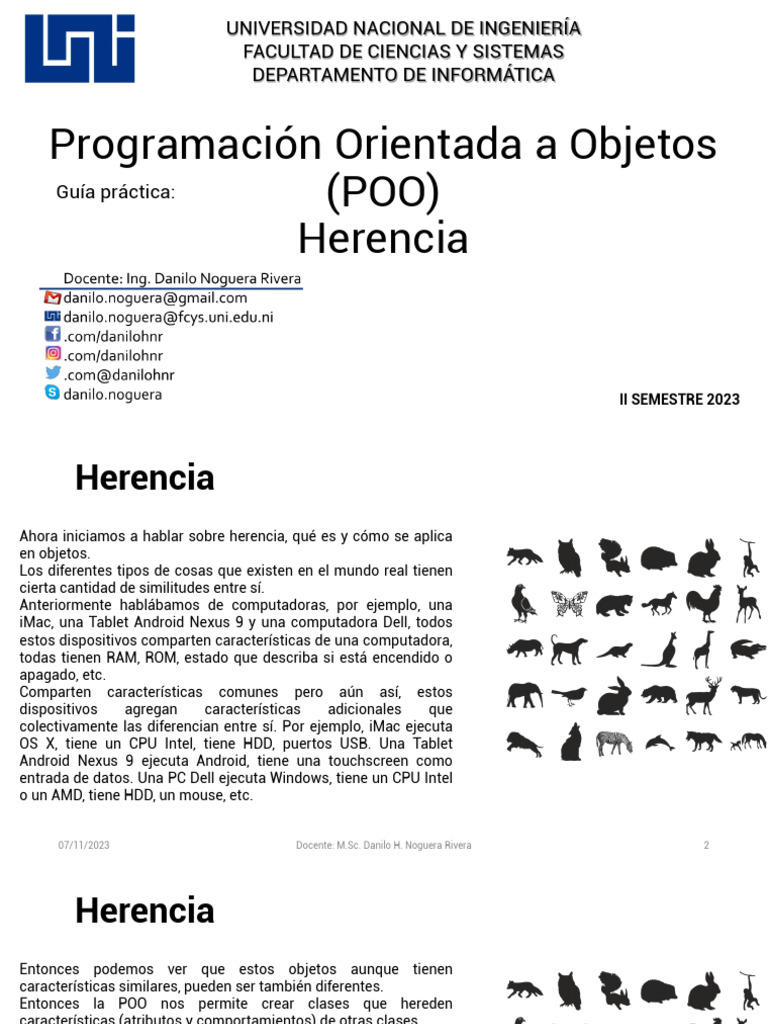 Guía POO: Herencia en Java 2023 | PDF | Herencia (Programación Orientada a Objetos) | Programación