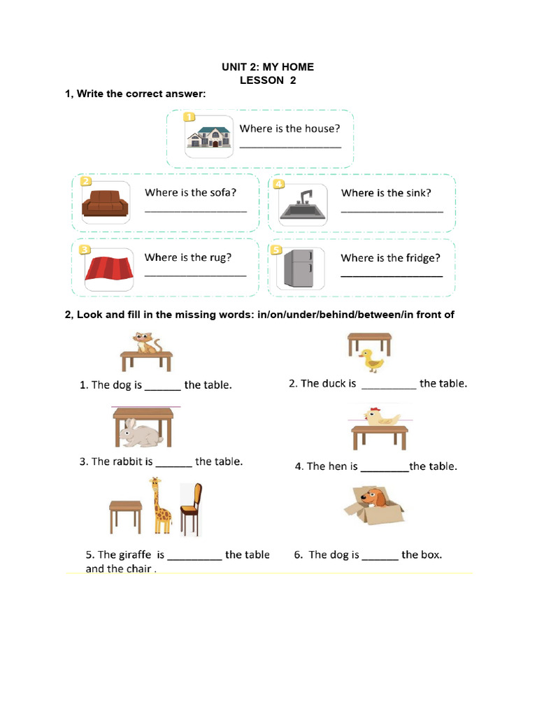 Unit 2 - My Home | PDF