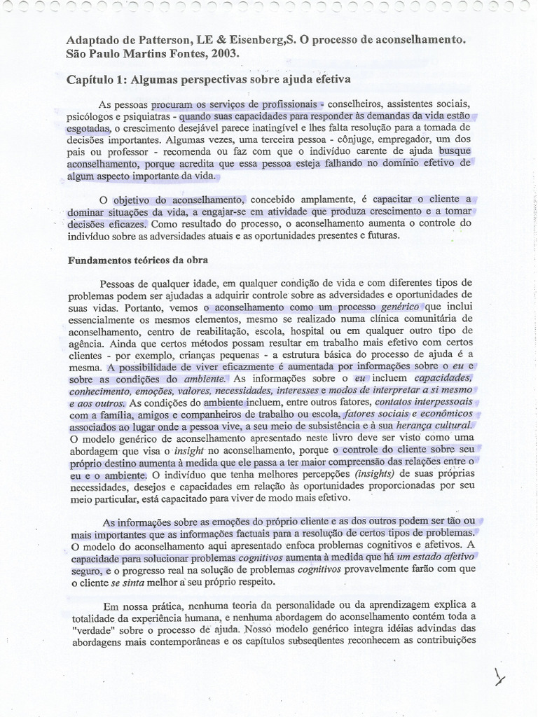 Cap. 1 - Algumas Perspectivas Sobre Ajuda Efetiva - Patterson ...