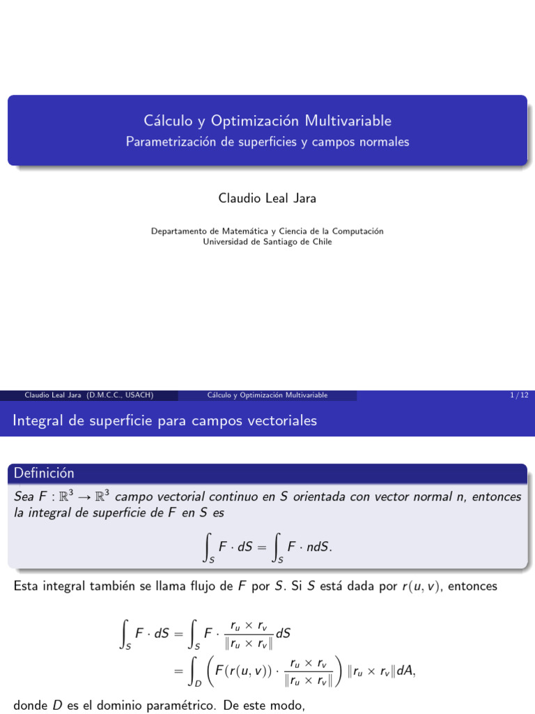Semana 13 | PDF | Divergencia | Integral