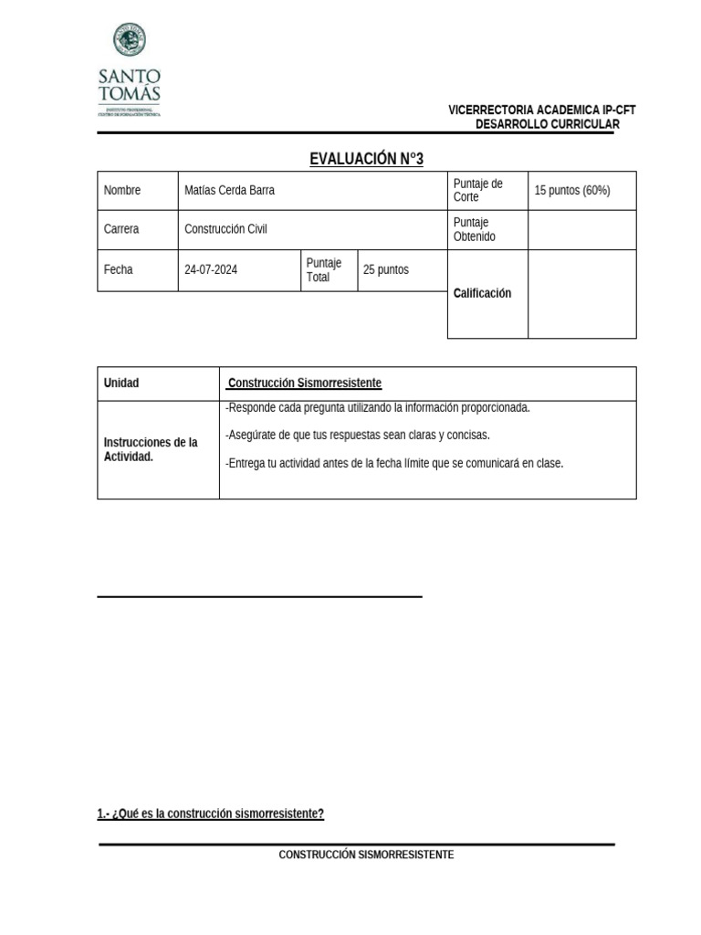 Evaluación 03 Const Sismorr 03 Eval 24.07.2024 | PDF Evaluación 03 Const Sismorr 03 Eval 24.07.2024 | PDF