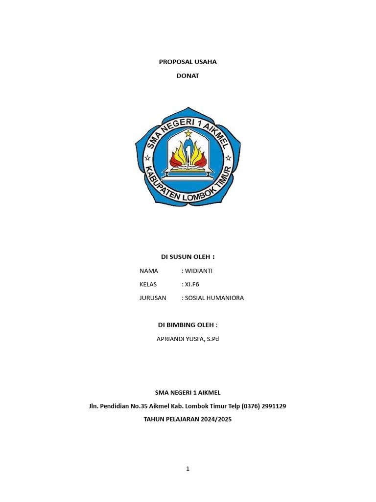 Proposal Donat | PDF