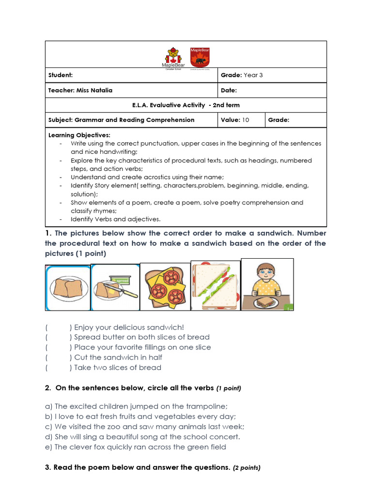 ELA Retake Test 2nd 2024 | PDF