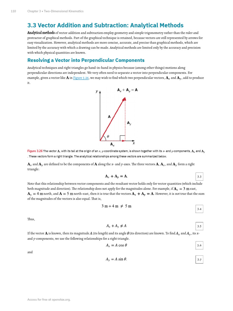 Analytical Vector Operations | PDF | Euclidean Vector | Technology ...